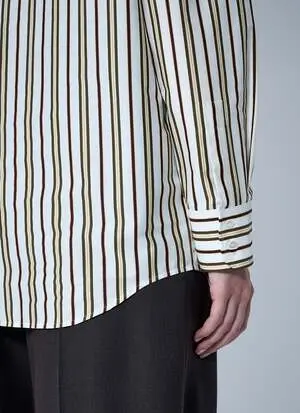 Saint Laurent Striped Button-down Shirt In Cotton