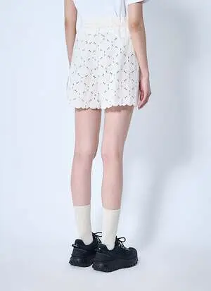 Moncler Logo Patch Cotton Blend Shorts