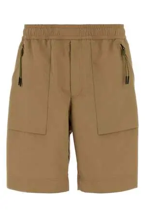 Moncler Moncler Grenoble Beige Polyester Bermuda Shorts Brown