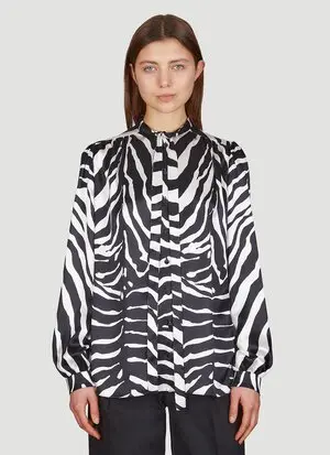 Dolce & Gabbana Zebra Print Silk Shirt