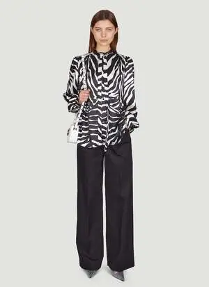 Dolce & Gabbana Zebra Print Silk Shirt