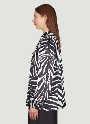 Dolce & Gabbana Zebra Print Silk Shirt