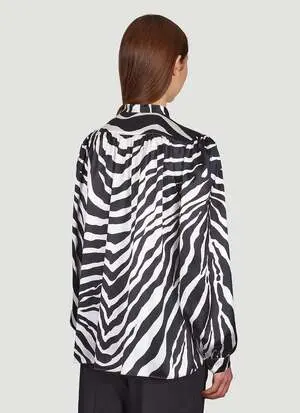 Dolce & Gabbana Zebra Print Silk Shirt
