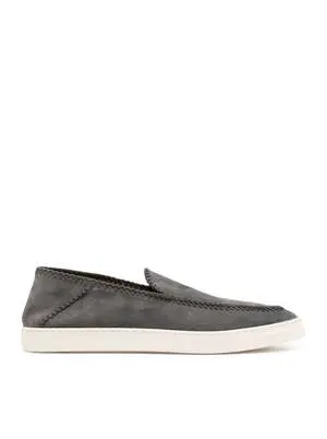 Giorgio Armani Suede Galleria 3 Slip-on Flats - Gray