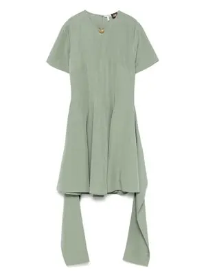 Loewe Linen Blend Short Dress - Multicolor