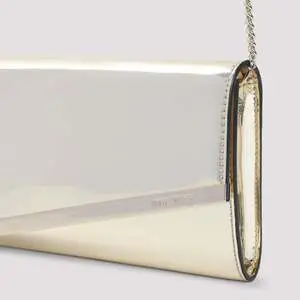 JIMMY CHOO Gold Mirror Leather Emmie.mif Bag