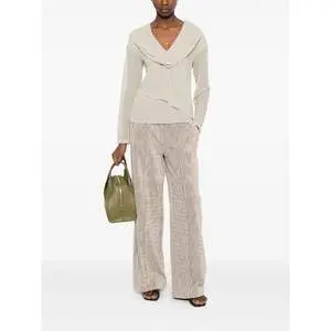 Giorgio Armani Draped V-neck Blouse