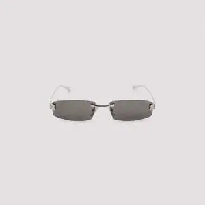 Balenciaga Gossip Rectangle Sunglasses - Silver