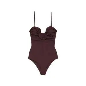 Magda Butrym Flower Appliqué One-piece Swimsuit - Red