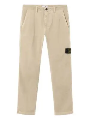 Stone Island Organic Panama Cotton Pants With `old` Effect