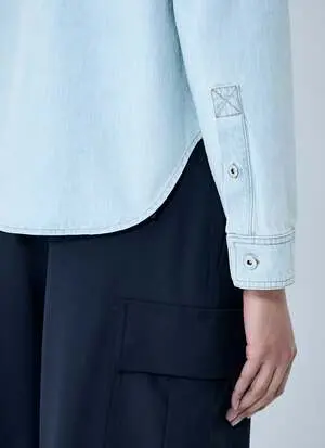 Bottega Veneta Extra Bleached Washed Denim Shirt