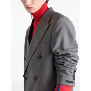 Prada Grey Jackets Blazers