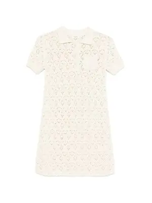 Celine Pointelle Cotton Polo Dress