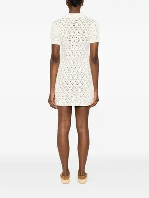 Celine Pointelle Cotton Polo Dress