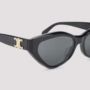Celine Triomphe 17 Cat Eye Sunglasses - Black