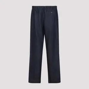 Dries Van Noten Indigo Denim Drawstring Waist Jeans - Blue