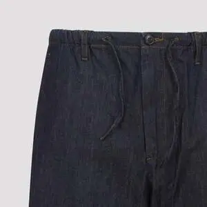 Dries Van Noten Indigo Denim Drawstring Waist Jeans - Blue