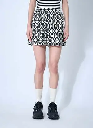 Moncler Printed Shell Shorts - Black