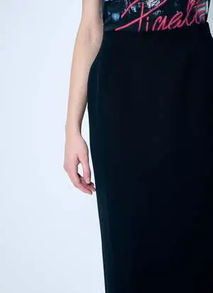 Balenciaga Hourglass Maxi Skirt In Wool