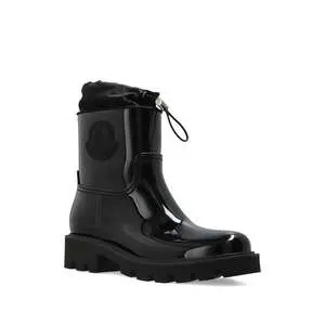 Moncler Ankle Boots With Drawstring Top And Logo Patch