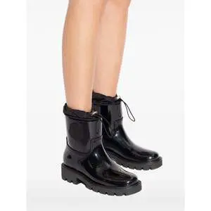 Moncler Ankle Boots With Drawstring Top And Logo Patch