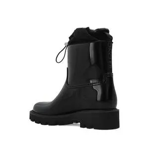 Moncler Ankle Boots With Drawstring Top And Logo Patch