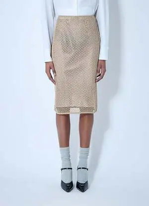 Prada Crochet Midi Skirt