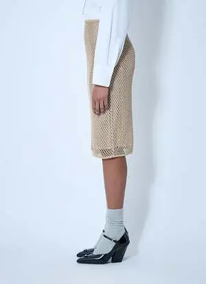 Prada Crochet Midi Skirt