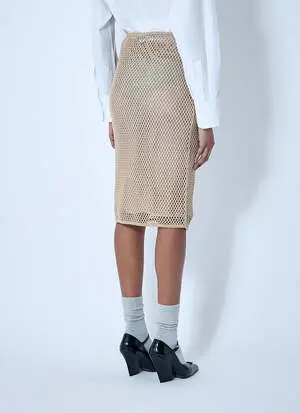 Prada Crochet Midi Skirt