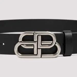 Balenciaga Large Bb Belt - Black