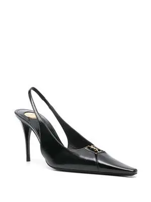 Saint Laurent Babylone Leather Slingback Pumps - Multicolor