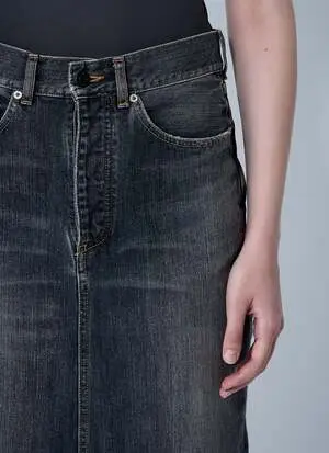 Balenciaga Lace-up Denim Skirt