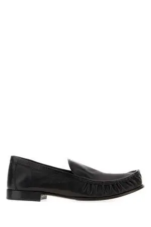 Miu Miu Leather Loafers - Black