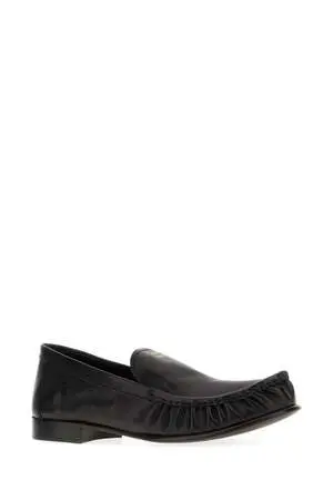 Miu Miu Leather Loafers - Black