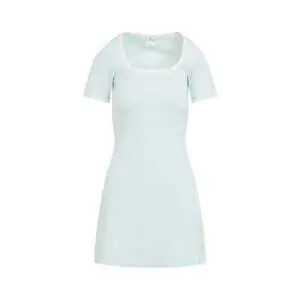 COURREGES Contrast Trim Mini Dress - Blue