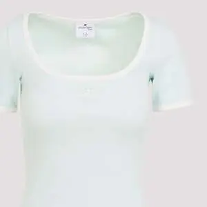 COURREGES Contrast Trim Mini Dress - Blue