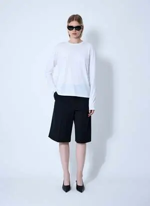 TOTEME Tailored Cotton-linen Blend Shorts