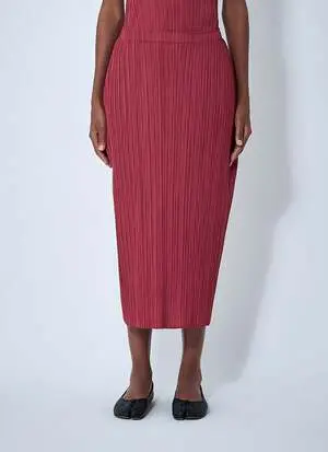 Issey Miyake Midi Pleated Skirt