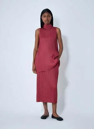 Issey Miyake Midi Pleated Skirt