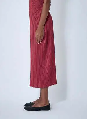 Issey Miyake Midi Pleated Skirt