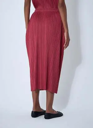 Issey Miyake Midi Pleated Skirt