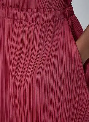 Issey Miyake Midi Pleated Skirt