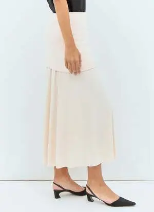 JIL SANDER Layered Midi Skirt