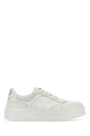 Gucci White Leather Sneakers - Multicolor