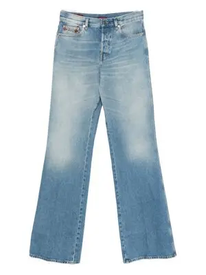 Gucci Denim Cotton Jeans With Horsebit Detail - Multicolor