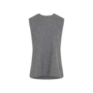Carven CARVEN Sleeveless Shift Top Gray