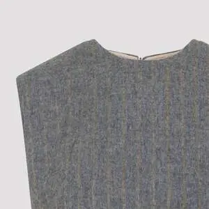 Carven Sleeveless Shift Top - Gray