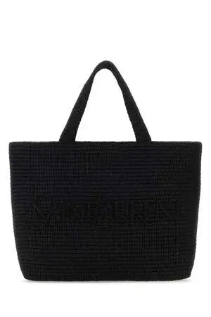Saint Laurent Raffia Tote Bag