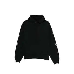 Balenciaga Cotton Drawstring Hoodie - Black