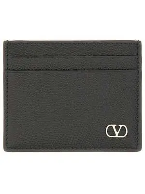 Valentino Garavani Vlogo Signature Card Holder - Black